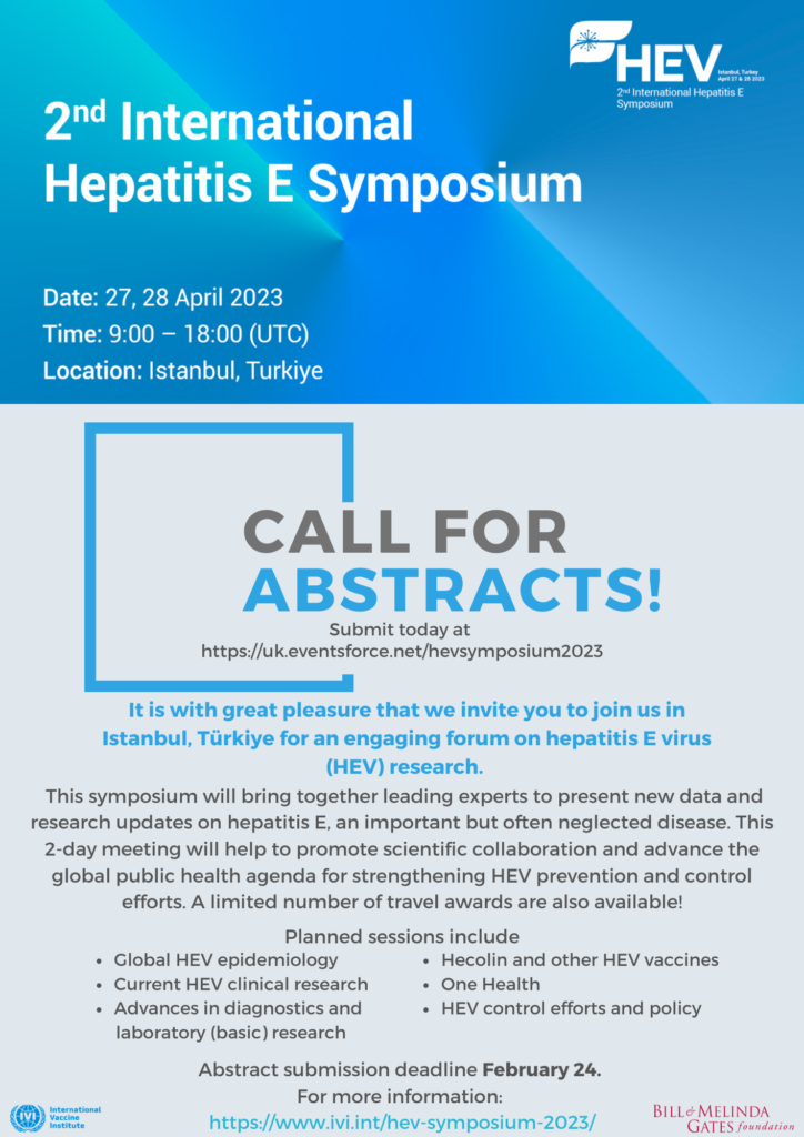 Hepatitis E Platform - Call for Abstracts: International HEV Symposium in Istanbul